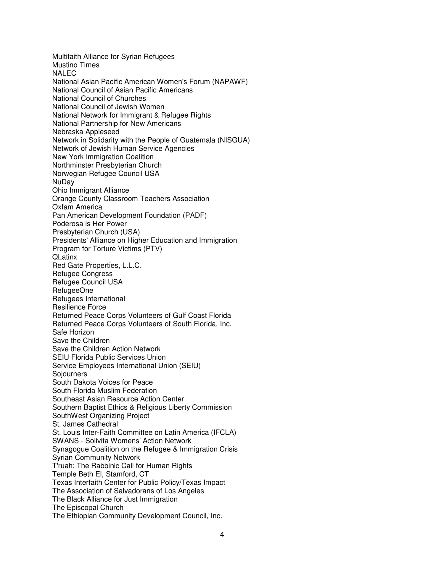 LAA Signs Coalition Letter in Support of FY21 Refugee Admissions ...